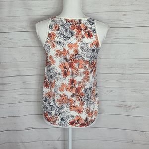 LOFT | Tops | Loft Orange Flowered Tank Top | Poshmark